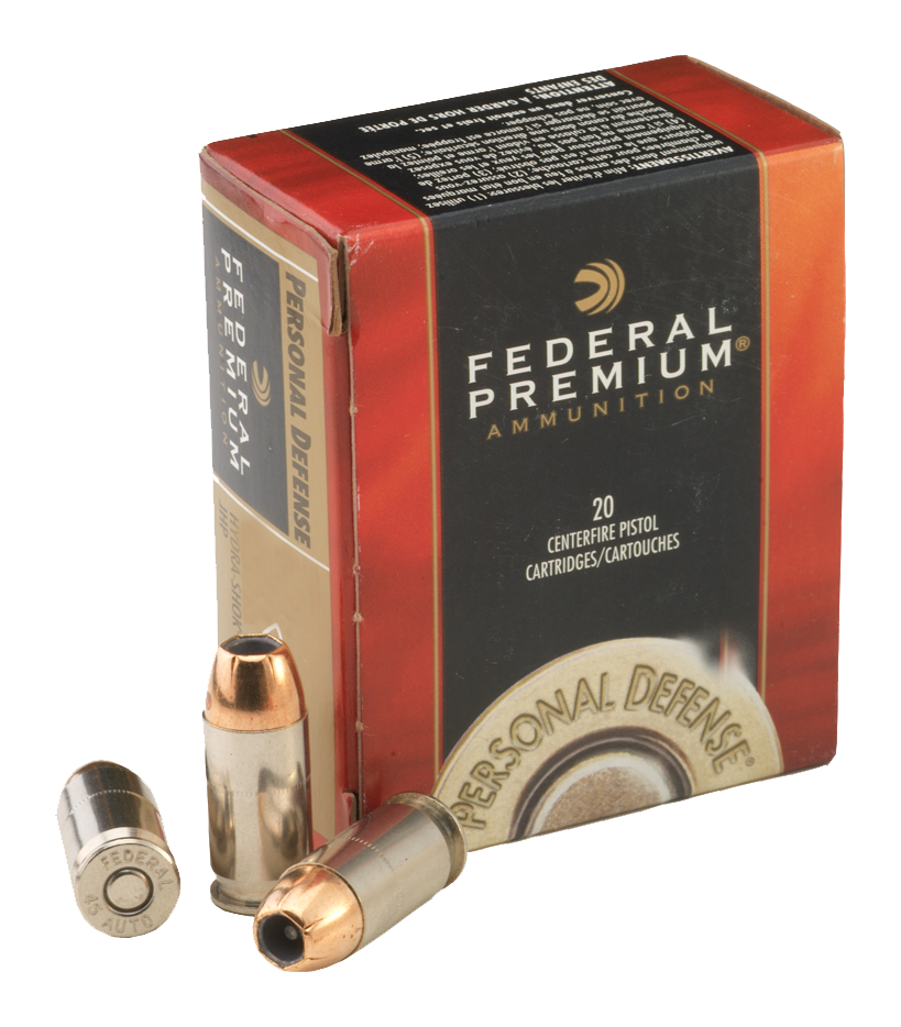Federal Premium Hydra-Shok .40 S&W 165 Grain JHP Centerfire Handgun ...